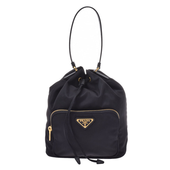 Prada | Bags | Prada Black Gold Hardware Nylon 2way Bag | Poshmark